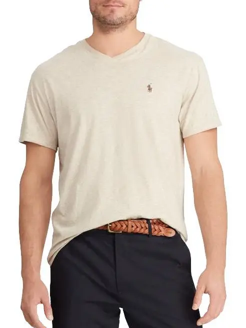 Polo Ralph Lauren Big & Tall Classic Fit V-neck T-shirt - Dune Heather