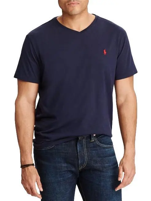 Polo Ralph Lauren Big & Tall Classic Fit V-neck T-shirt - Ink