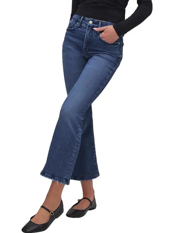 Good American Good Legs Crop Mini Bootcut Jeans - Indigo625