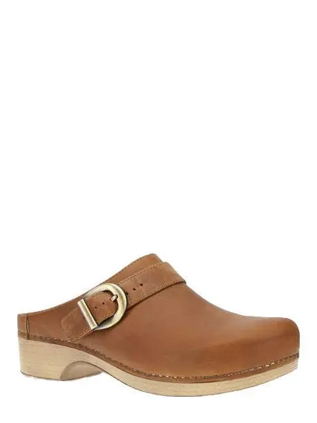 Dansko Baylor Platform Mule - Tan Oiled Pull Up