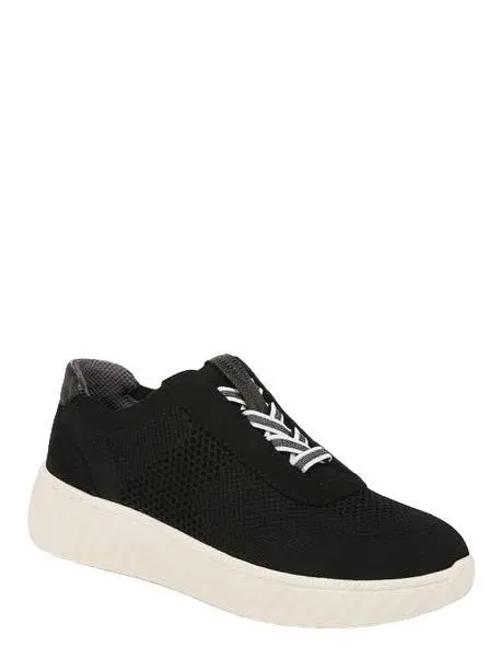 LIFESTRIDE Bzees Wanderer Wedge Sneakers - Black Engineered Knit