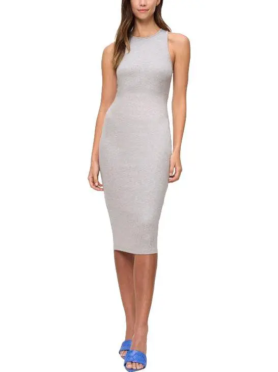 THE STANDARD STITCH Racerback Midi Dress - Heather Grey