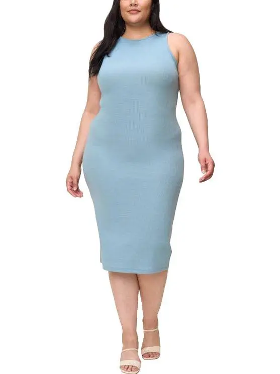 THE STANDARD STITCH Racerback Midi Dress - Sky Blue