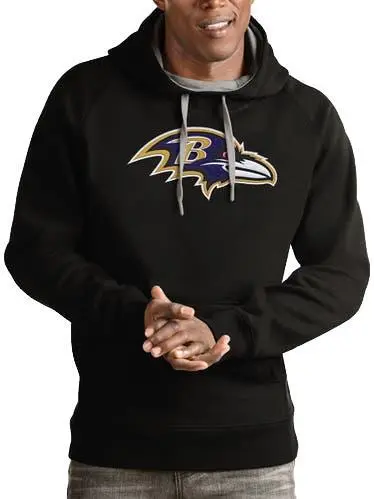 ANTIGUA Baltimore Ravens Victory Pullover Hoodie - Black