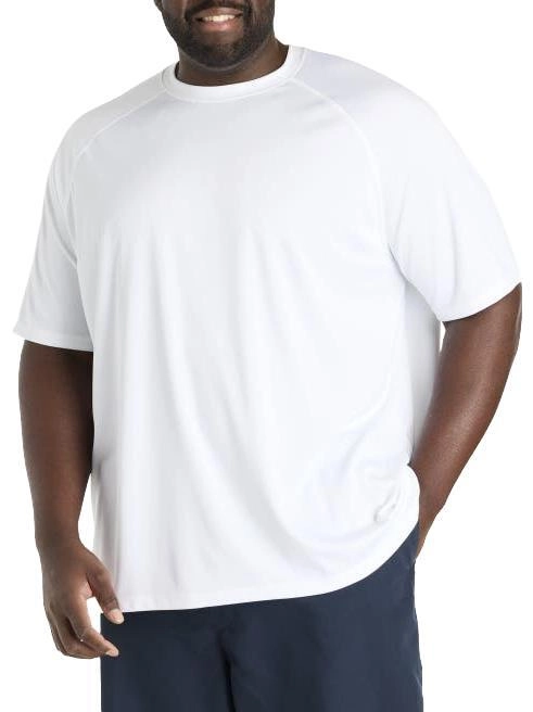 HARBOR BAY BY DXL Big & Tall Swim Rash Guard T-shirt - White