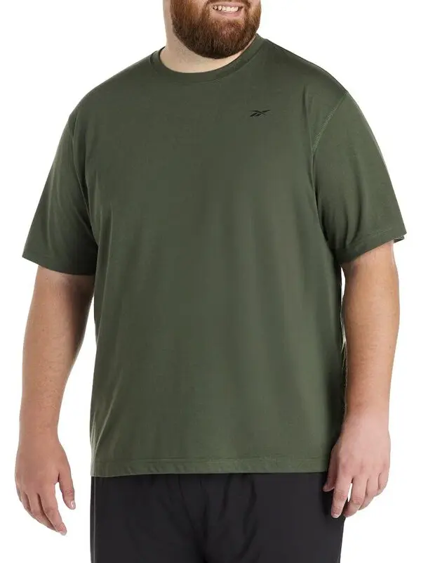 REEBOK Performance Jersey Tech T-shirt - Grit Green Solid