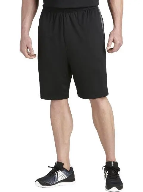 REEBOK Athletic Shorts - Black Grey