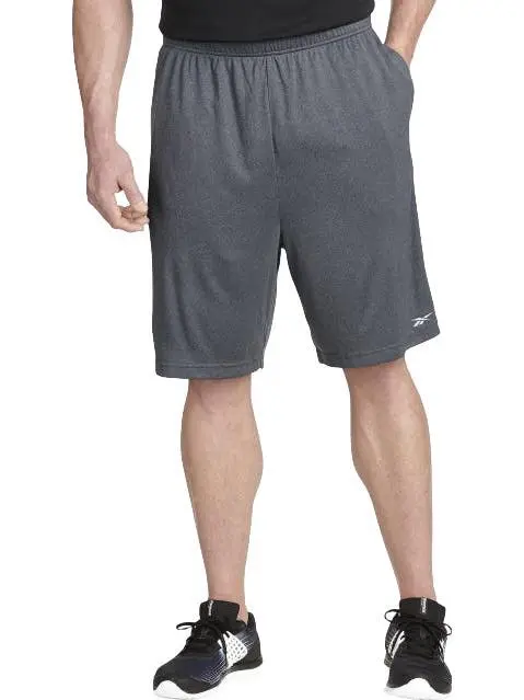 REEBOK Performance Athletic Shorts - Grey Hthr Blk