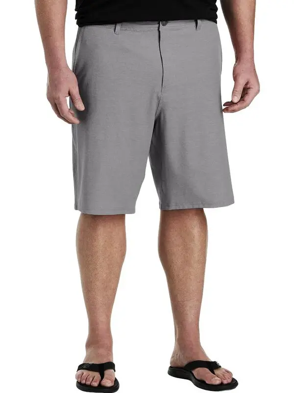 O'Neill Big & Tall Reserve Light Check Hybrid Shorts - Graphite