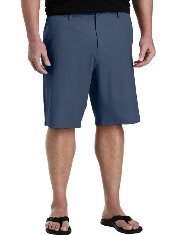 O'Neill Big & Tall Reserve Light Check Hybrid Shorts - Navy