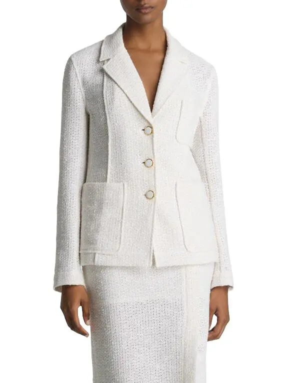 St. John Open Stitch Blazer - Ivory