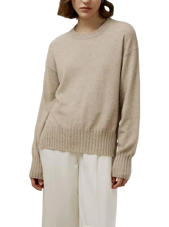 Lilysilk Crew Neck Cashmere Pullover - Beige