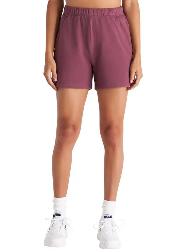 THE STANDARD STITCH Relaxed Sweat Short - Plum