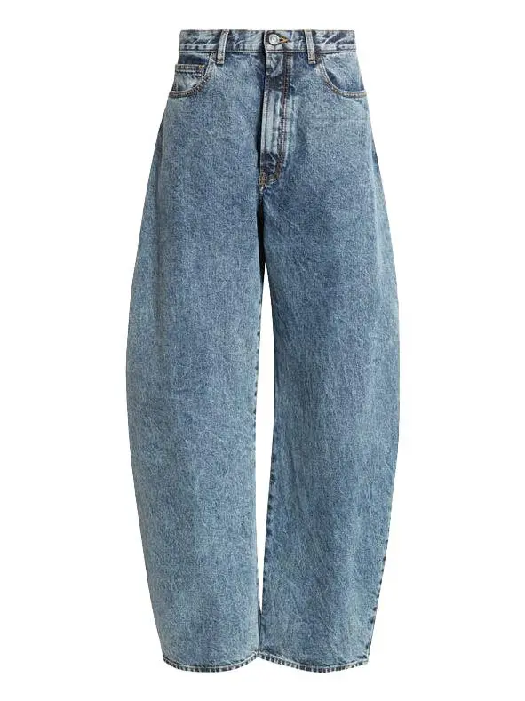 Alaïa Barrel Leg Jeans - Bleu Neige