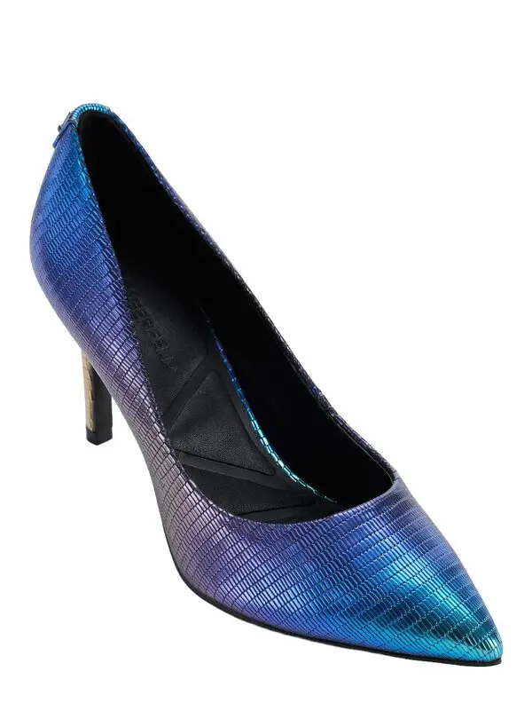 Karl Lagerfeld Paris Royale Pointed Toe Pump - Blue Multi
