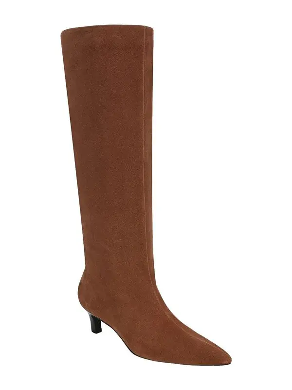 Nordstrom Dauphine Kitten Heel Knee High Boots - Brown Mage