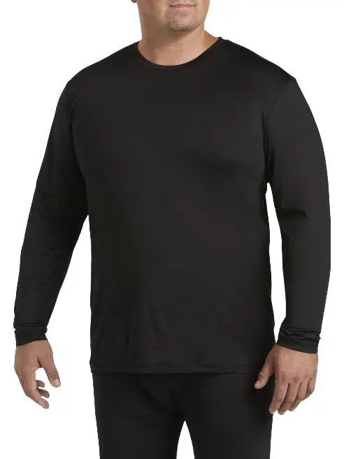 HARBOR BAY BY DXL Midweight Thermal Weather Level 2 Performance T-shirt - Black