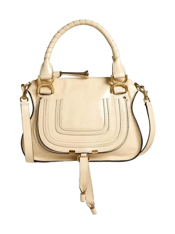 Chloé Small Marcie Leather Satchel - Sweet Beige