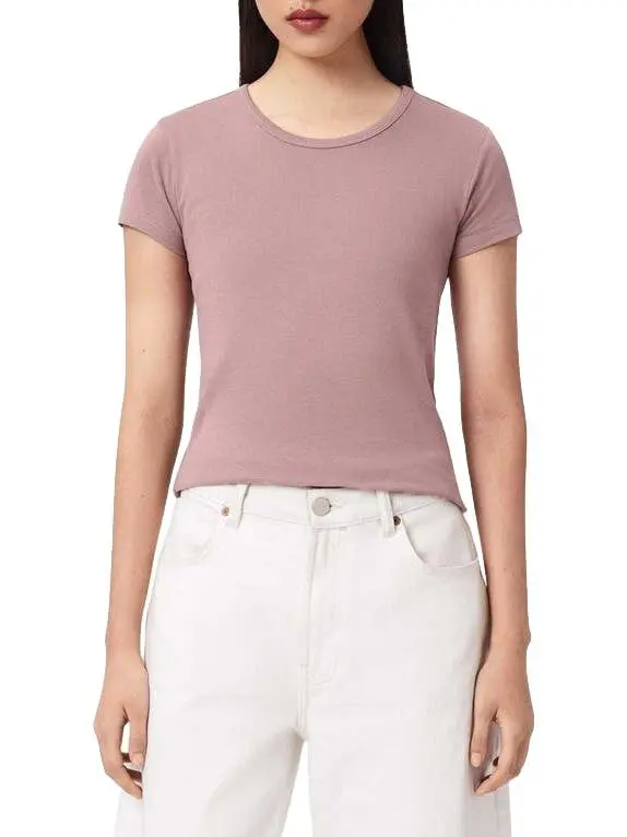 ALLSAINTS Stevie Cotton T-shirt - Dusty Lilac