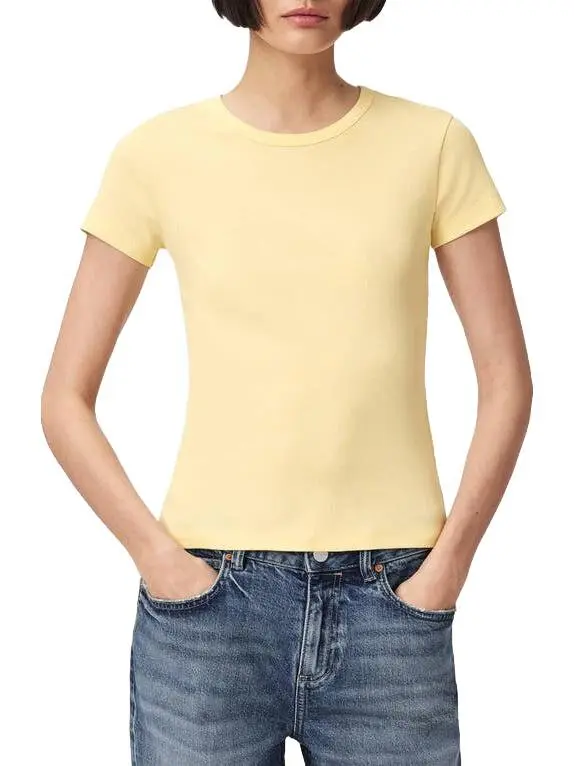 ALLSAINTS Stevie Cotton T-shirt - Hay Yellow