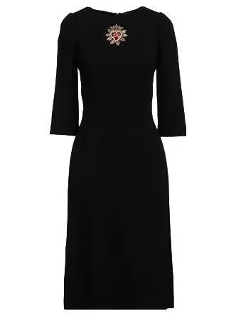 Dolce & Gabbana Midi Flared Dress - Black