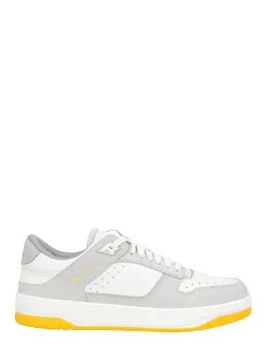 Santoni Light Leather Low-top Sneakers - Light Grey