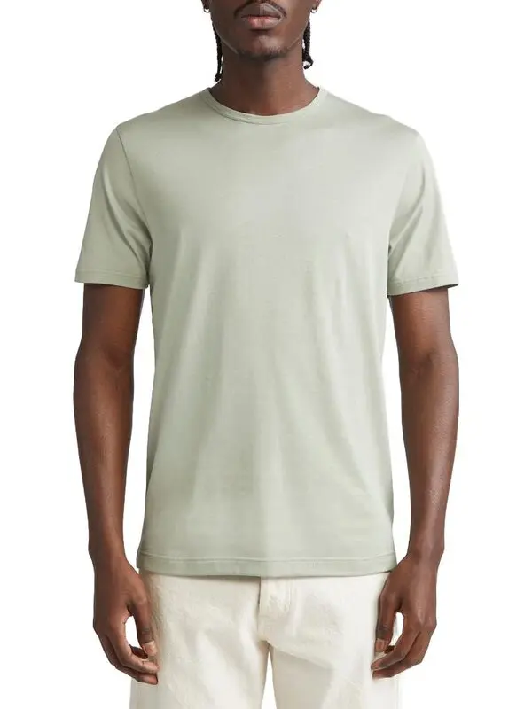 Sunspel Cotton Crewneck T-shirt - Pastel Green