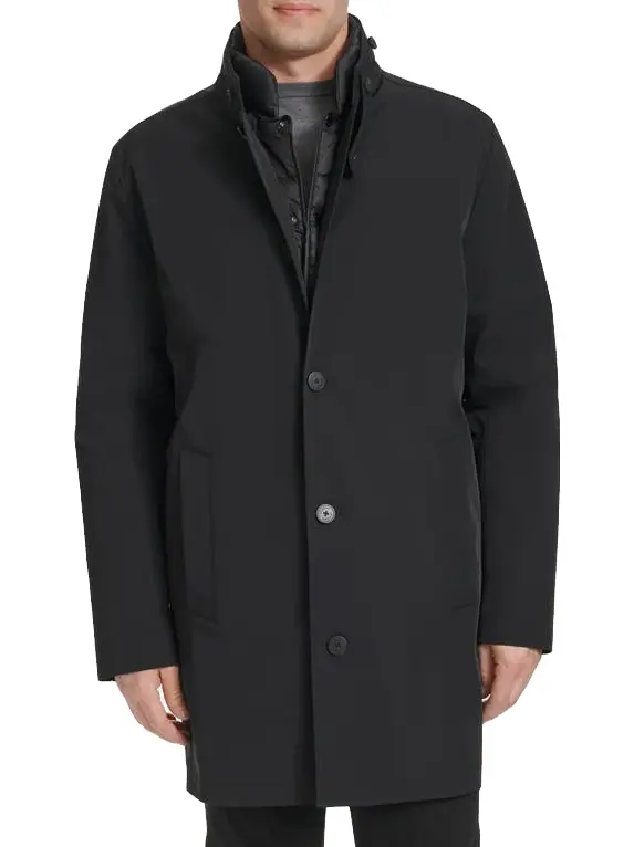 Cole Haan 3-in-1 Water Resistant Rain Coat - Black