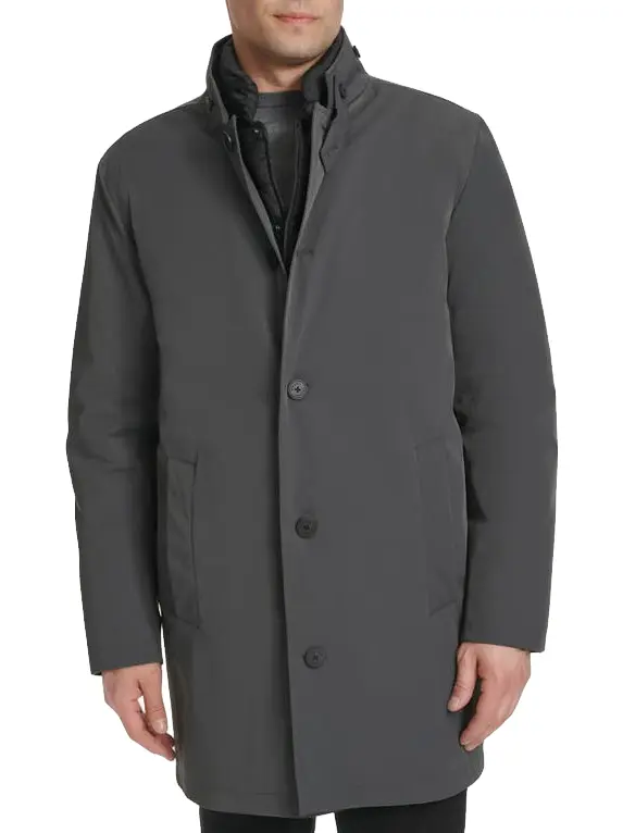 Cole Haan 3-in-1 Water Resistant Rain Coat - Dark Grey