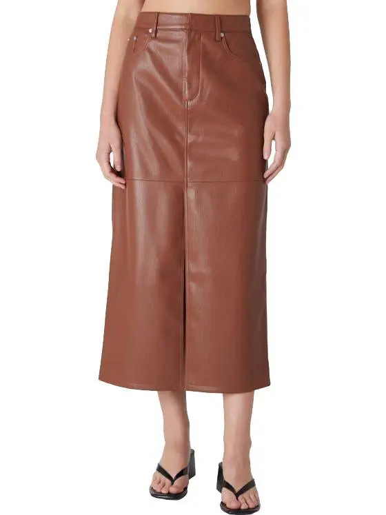 Blanknyc Faux Leather Midi Skirt - Coming Through