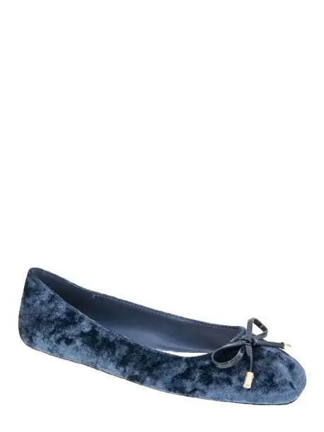 Bcbgmaxazria Hartly Cap Toe Ballet Flat - Naval Blue Velvet