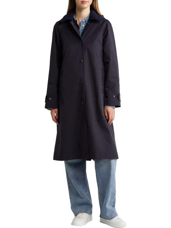 Sam Edelman Mac Longline Coat With Removable Hood - Navy