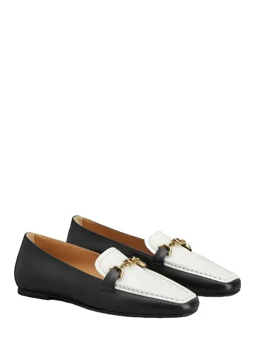 TOD'S Two-tone Leather Loafer - Nero/ Bianco Calce