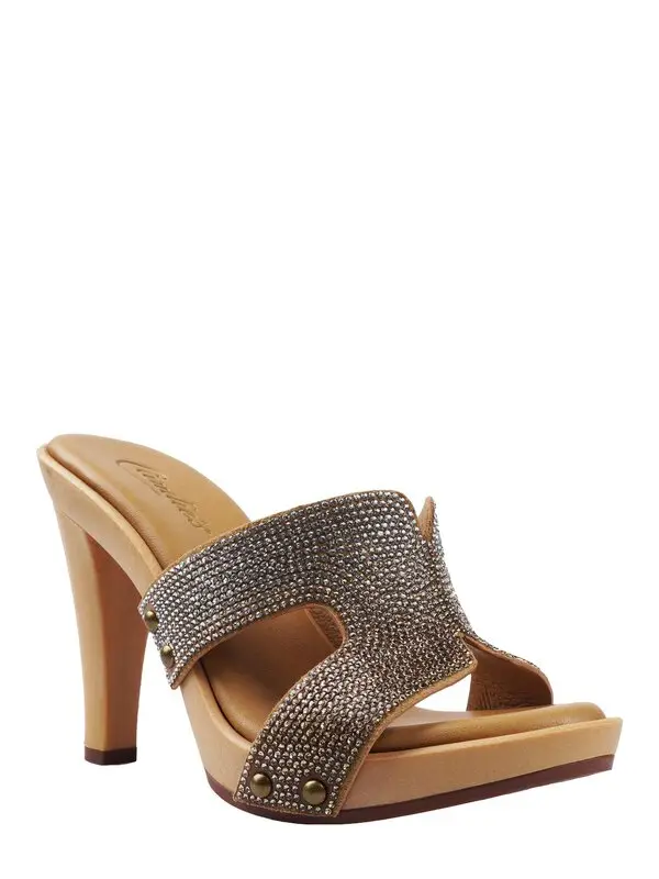 CANDIE'S Malak Platform Sandals - Dark Tan Multi