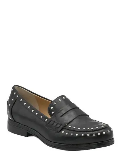 Charles By Charles David Basile Studded Penny Loafer - Black-ds