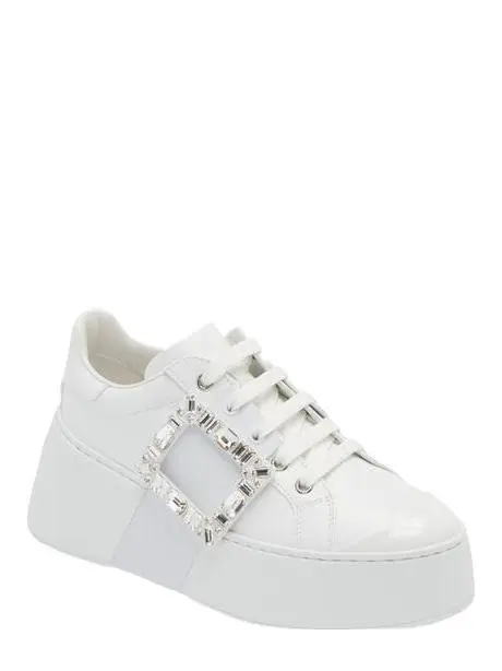 ROGER VIVIER Viv' Skate Platform Sneakers - Bianco