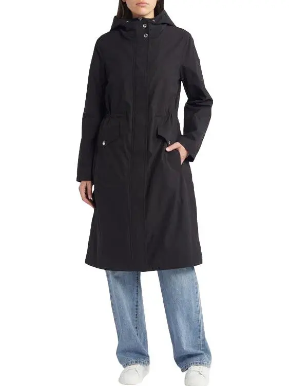 Sam Edelman Longline Hooded Jacket - Black