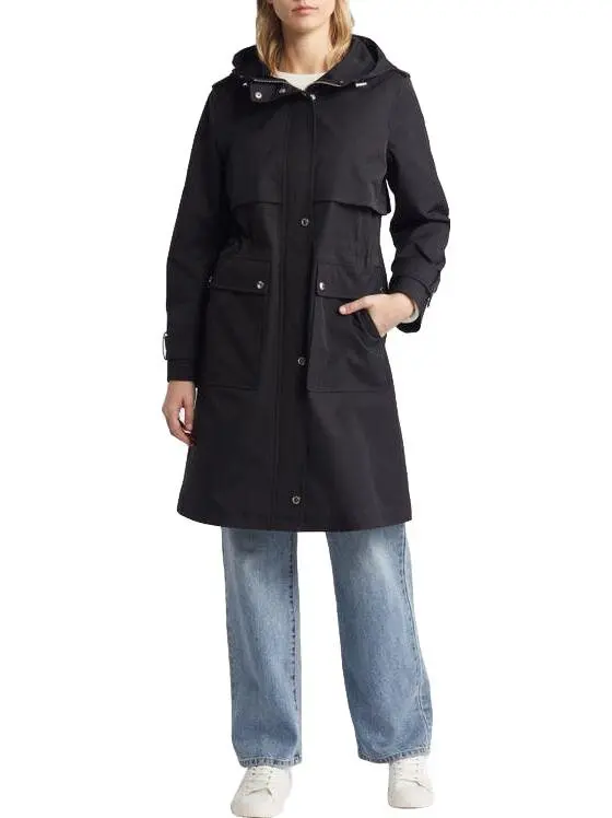 Sam Edelman Hooded Trench Coat - Black