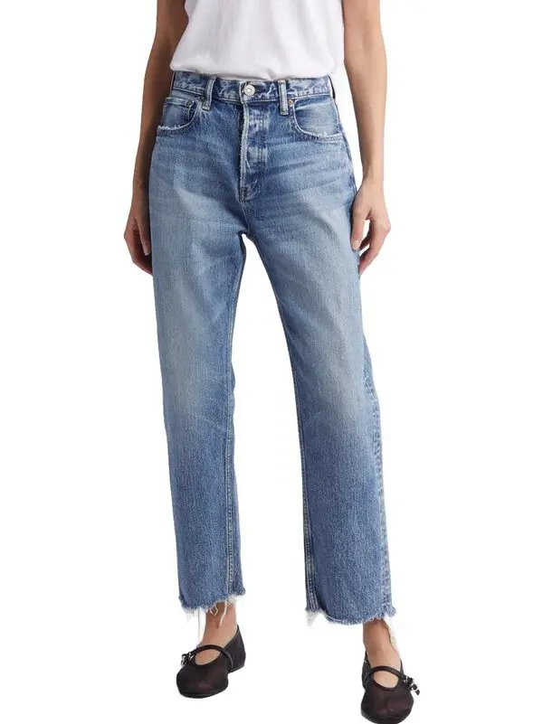 Moussy Vintage Mv Mabel High-waist Wide-leg Jeans - Blue