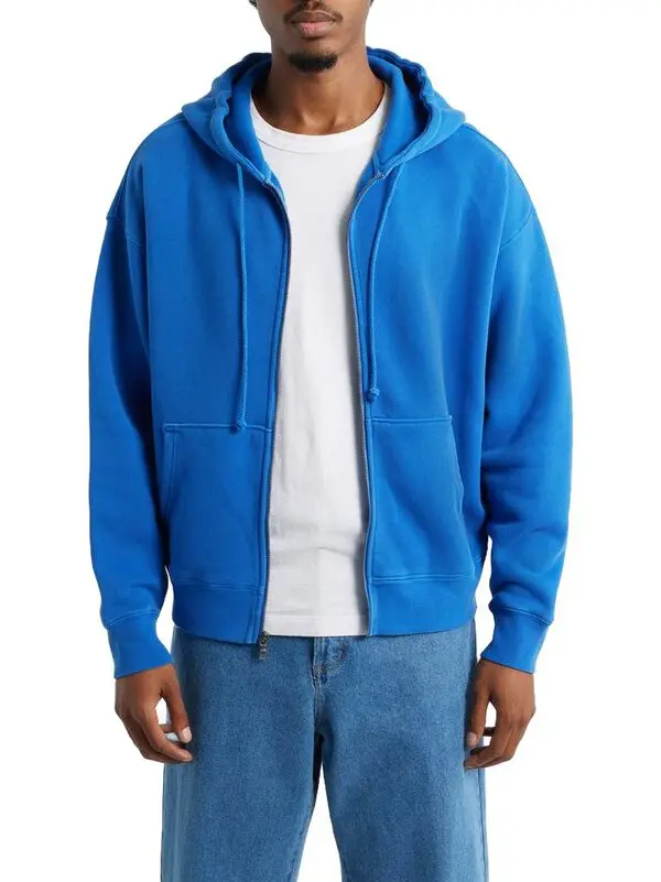 ELWOOD Oversize Terry Full-zip Hoodie - Vintage Cobalt