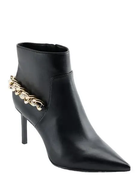 Karl Lagerfeld Paris Samra Chain Ankle Bootie - Black