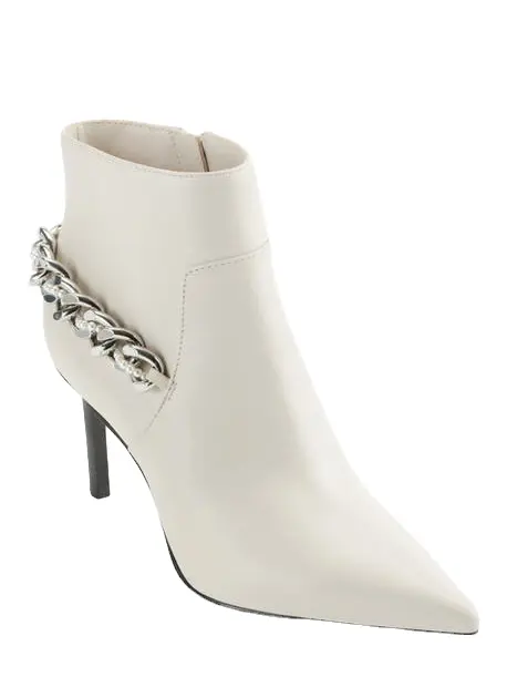 Karl Lagerfeld Paris Samra Chain Ankle Bootie - Soft White