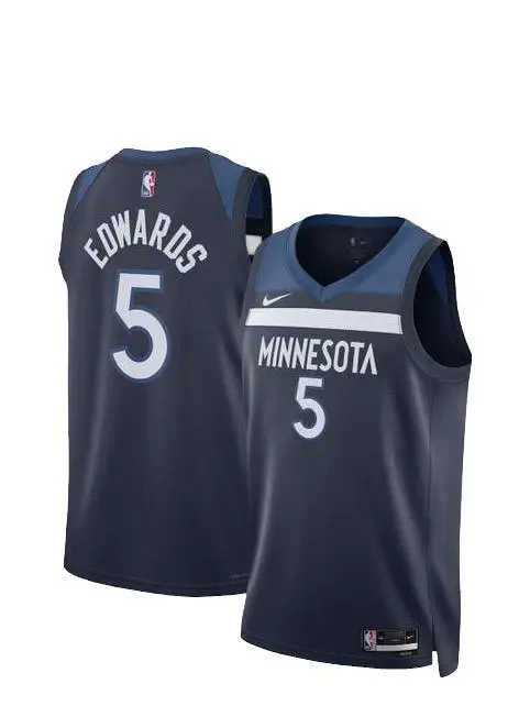 Nike Anthony Edwards Minnesota Timberwolves Icon Edition Swingman Jersey - Navy