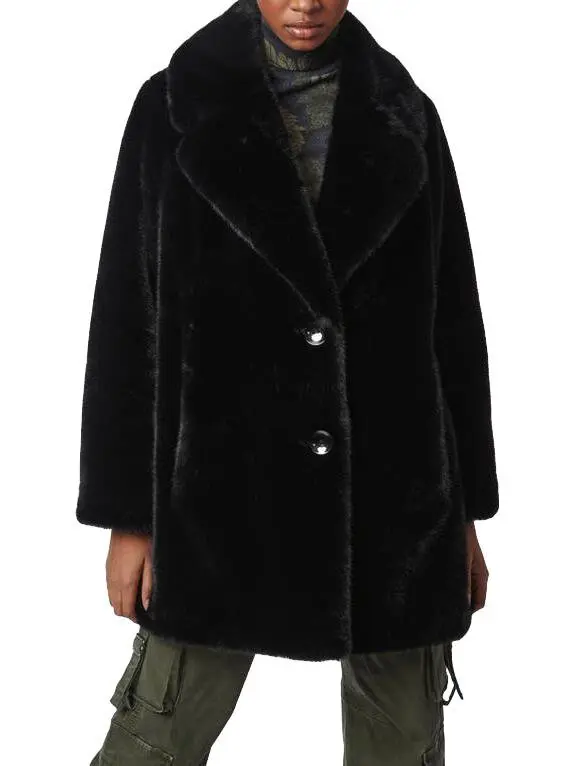 Bernardo The Sally Faux Fur Coat - Black