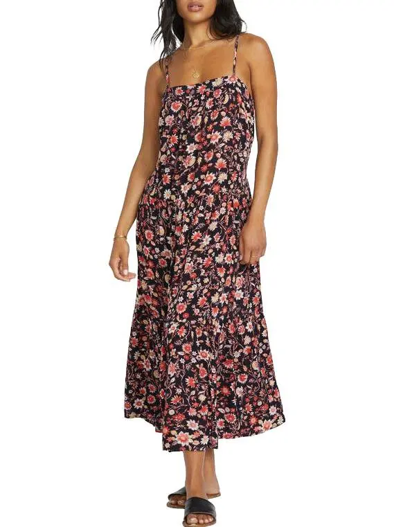BILLABONG Floral Strappy Sundress - Black Pebble