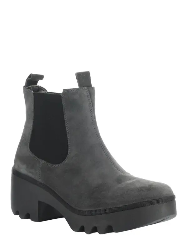 Fly London Trig Platform Chelsea Boot - Diesel Oil Suede