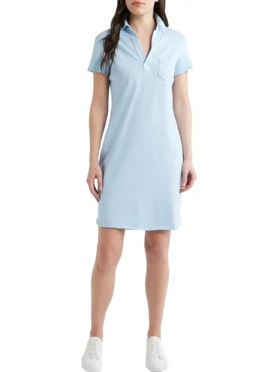 Frank & Eileen Lauren Cotton Polo Dress - Dive Blue