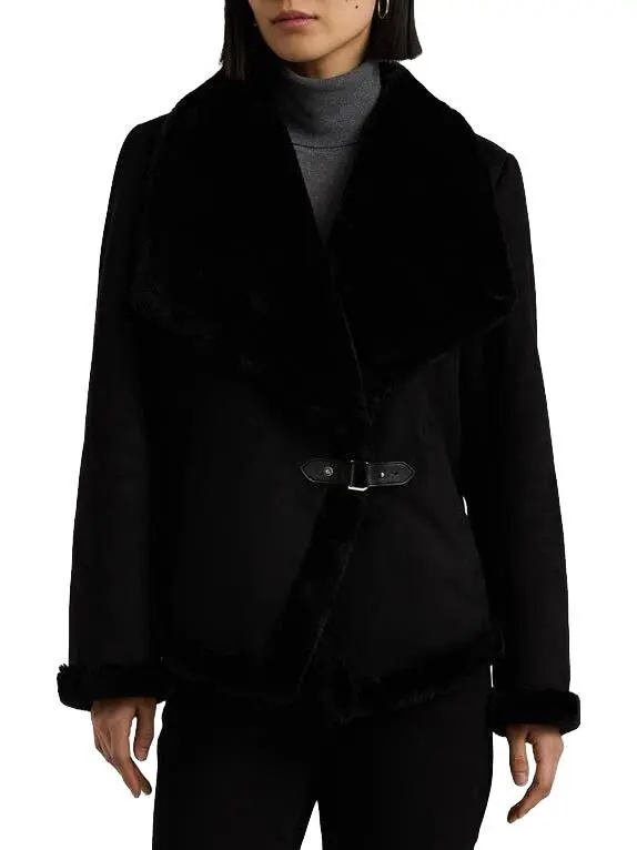 Ralph Lauren Faux Shearling Jacket - Black