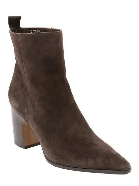 REISS Amy Pointed Toe Bootie - Chocolate