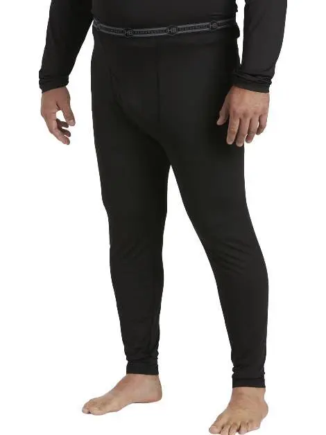 HARBOR BAY BY DXL Big & Tall Colder Weather Level 2 Performance Thermal Pants - Black